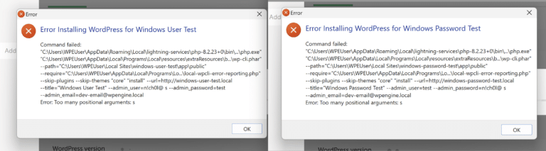 Troubleshoot: Windows + Local - Local